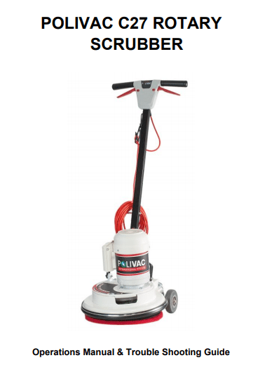Polivac C27 Rotary Floor Scrubber with Hard Floor Brush | Polivac C27 ...
