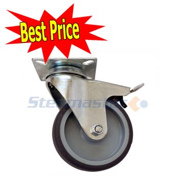 Castor Wheel with Locking Brake - Steamaster