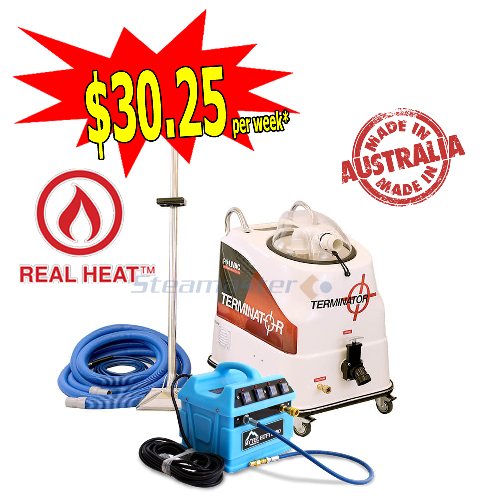 Polivac Terminator with Mytee Continous Flow Heater Carpet Cleaning ...