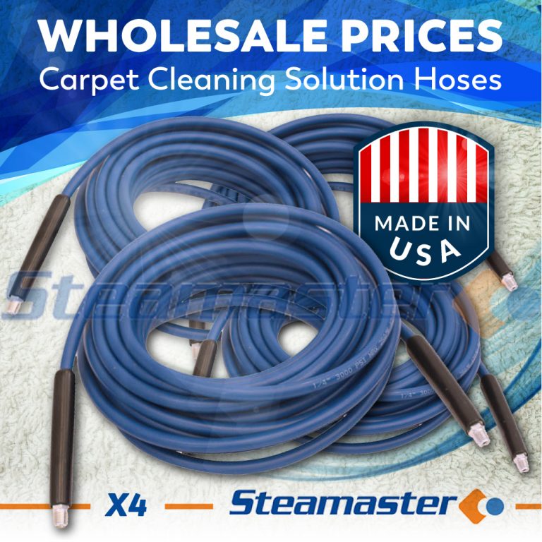 1/4″ 3000PSI Carpet Cleaning Solution Hose 15m x 4 - Steamaster