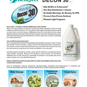 Benefect Botanical Decon 30 Hospital Grade Disinfectant 3.78L